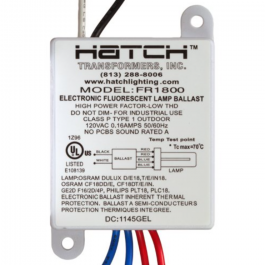 Hatch FR1800L Compact Fluorescent Ballast, 120V - *DISCONTINUED*